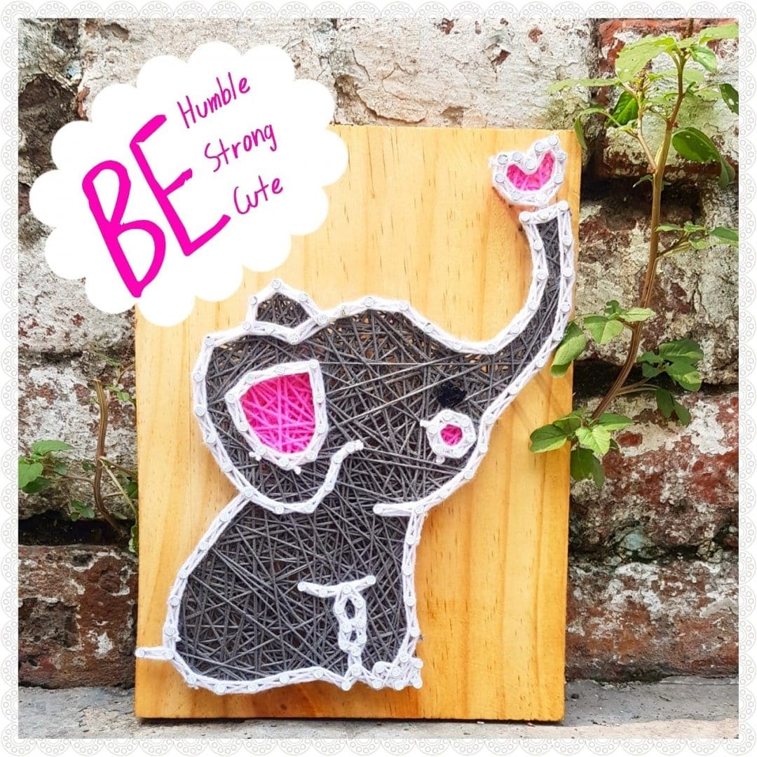 Cute Elephant String Art - Stoned Santa
