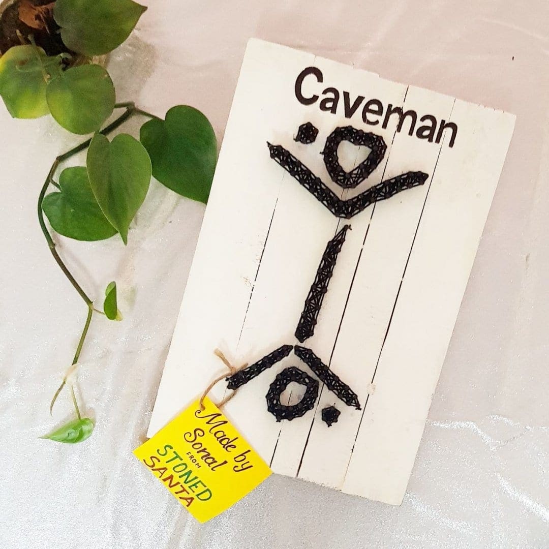 Caveman Logo String Art - Stoned Santa