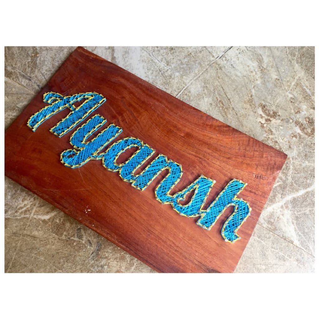 Ayansh Name String Art by Sushmita - Stoned Santa