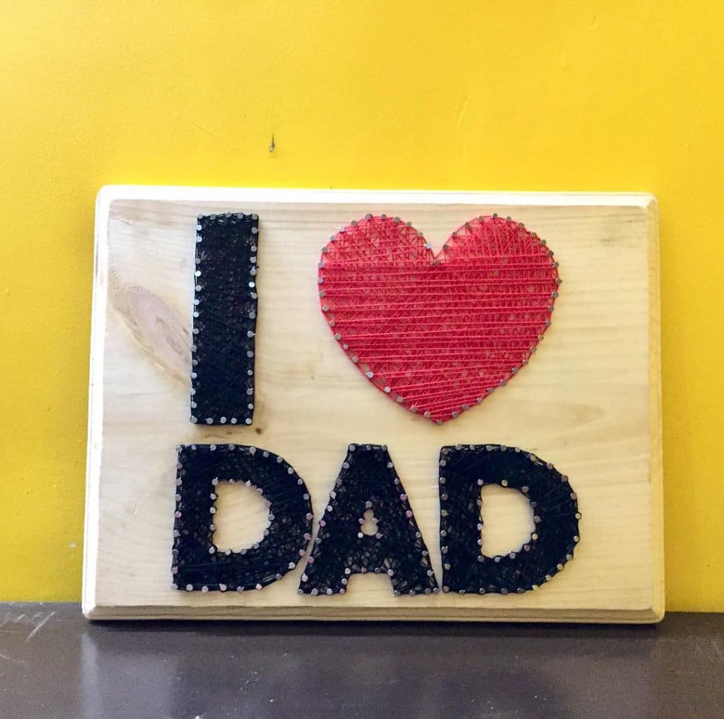 I Love Dad String Art by Sushmita -- Stoned Santa