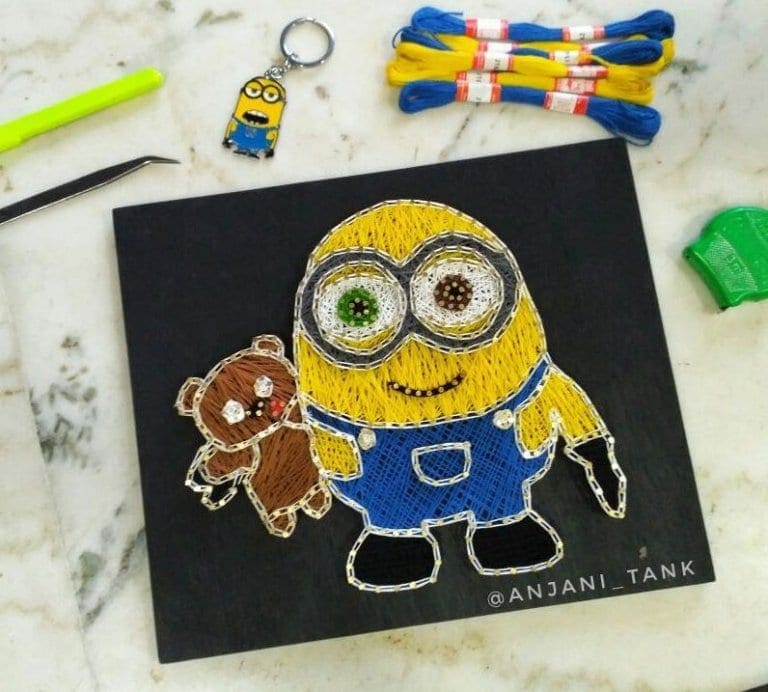 Minion String Art by Anjani - Stoned Santa