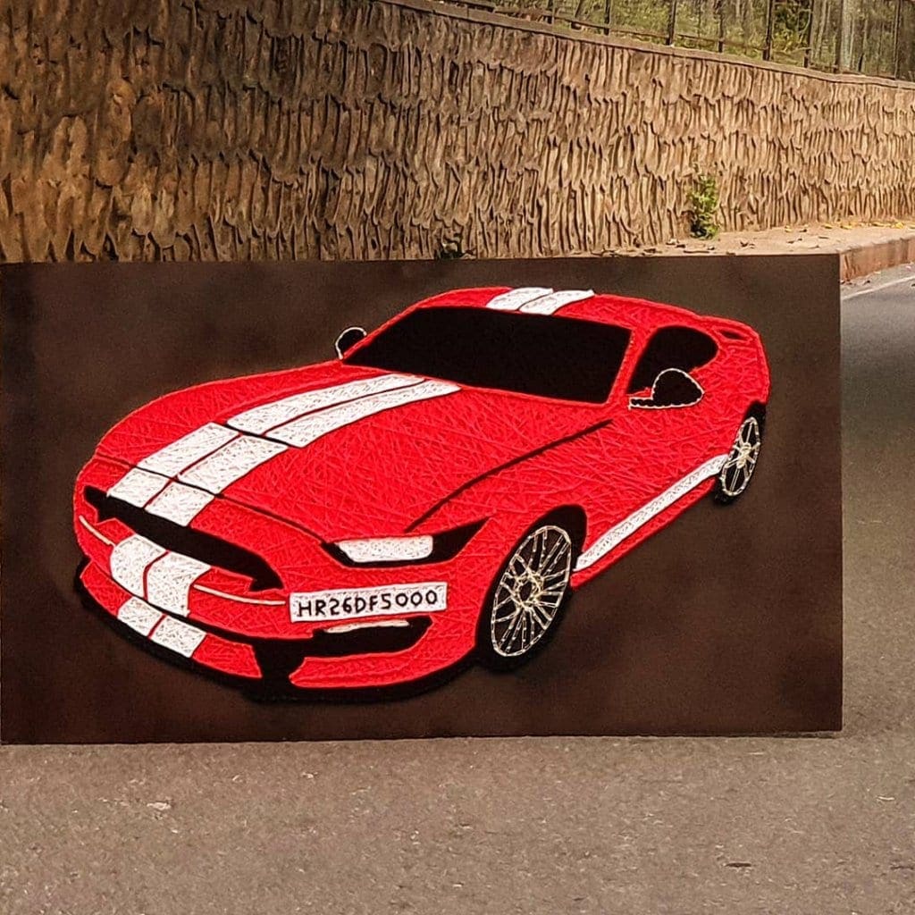Mustang String Art by Sonal Malhotra - Stoned Santa