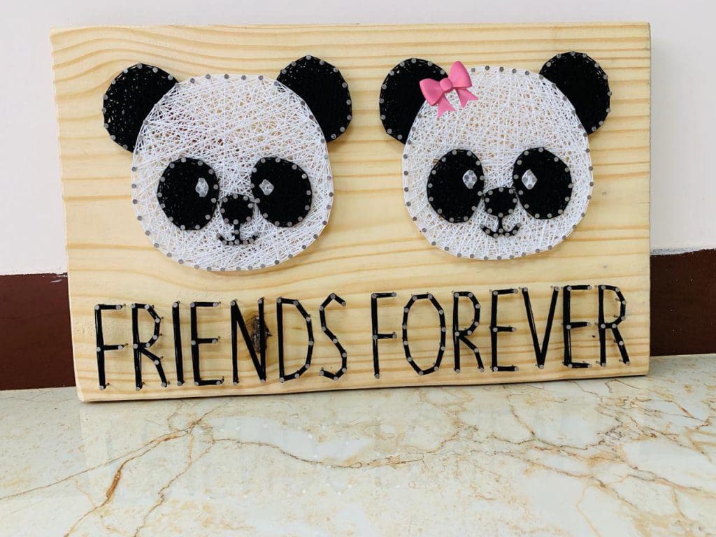 Panda String art by Darshini| Stoned Santa | Personalized Gifts