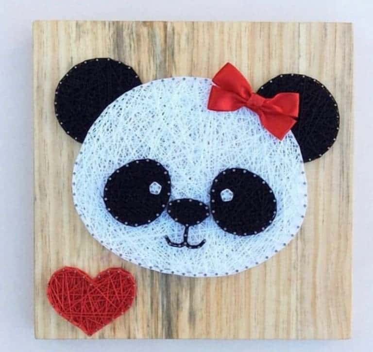Panda String art by Darshini| Stoned Santa | Personalized Gifts