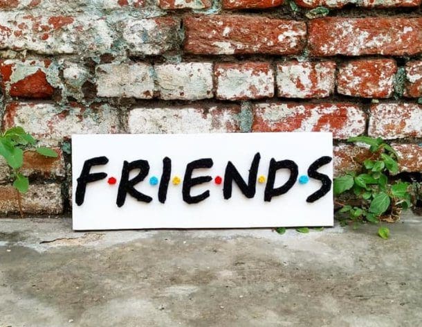 F.R.I.E.N.D.S themed String art | 'Friends' TV Show gifts - Stoned Santa