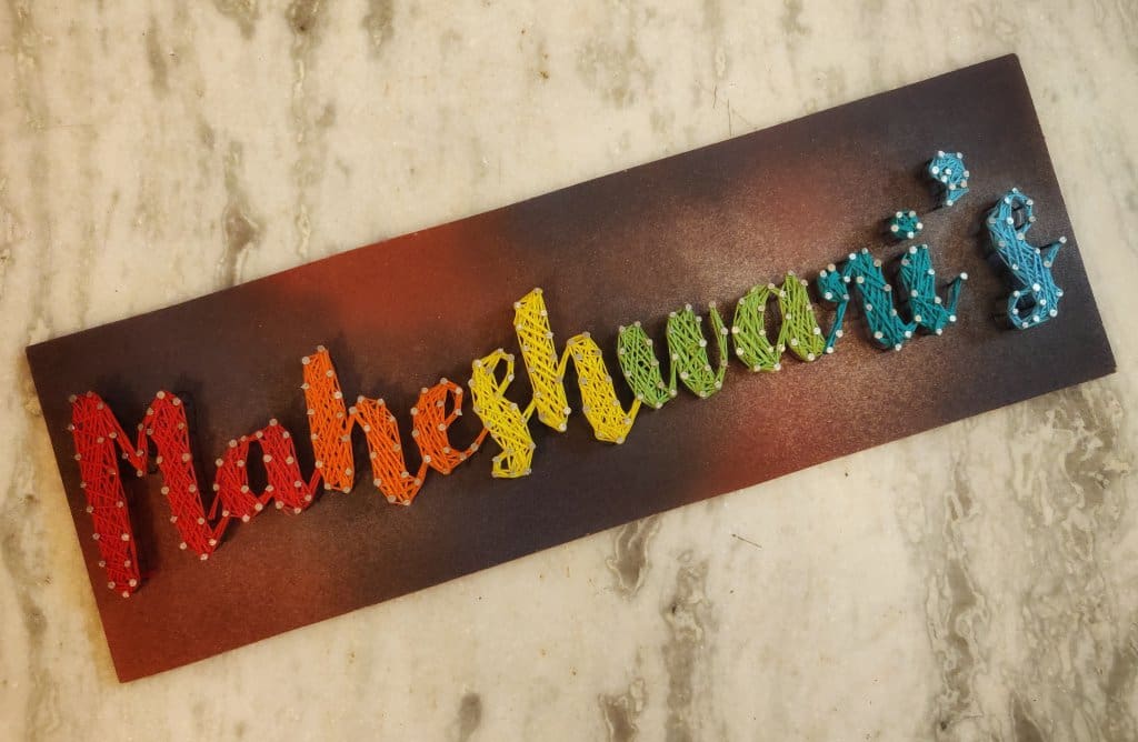 Personalized Name String Painting by Sonal - Stoned Santa